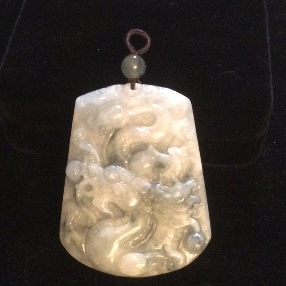 Rare Jadeite Dragon Pendant - Gem